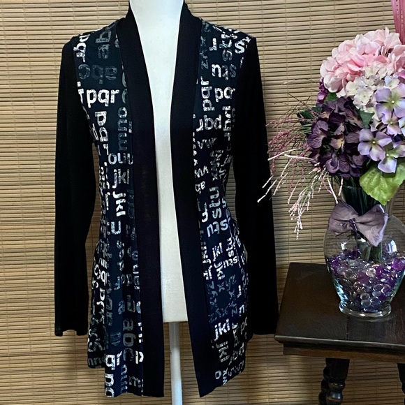 Dolcezza CA | Jackets & Coats | Nwt Unstructured Jacket Alphabet ...